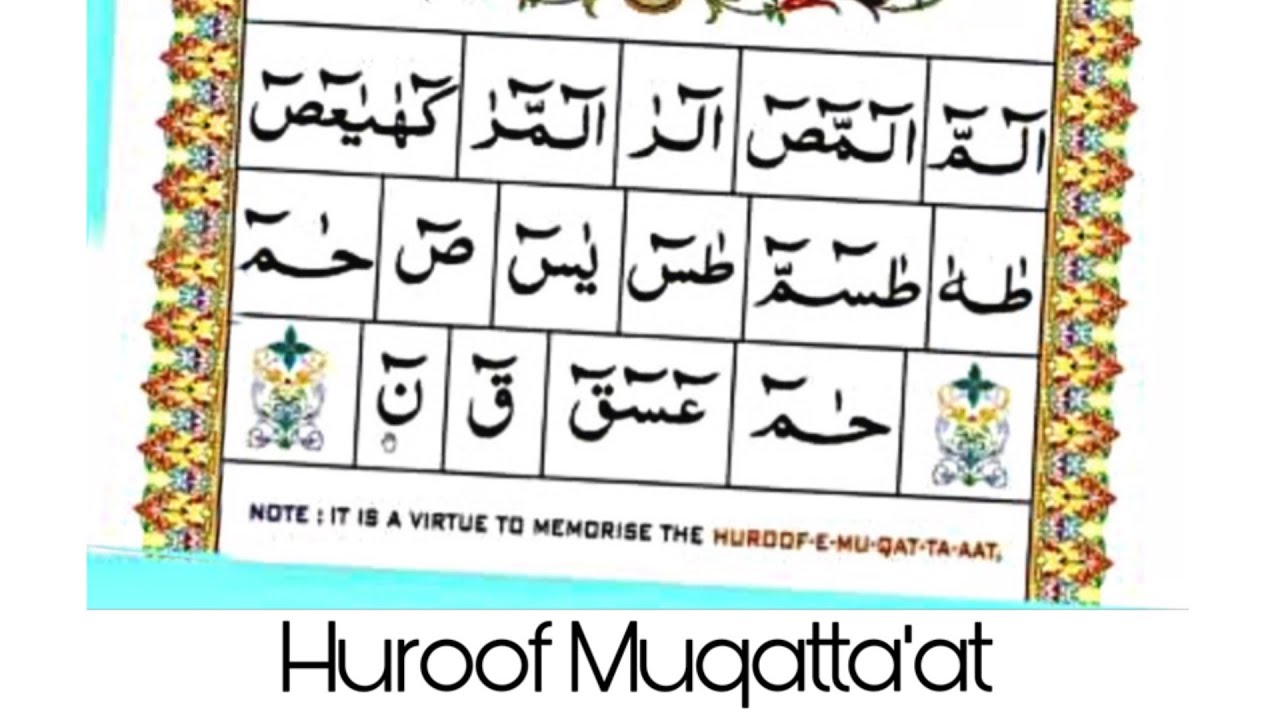 Huroof Muqatta’at | Quranile Ayatukalude Ucharanam | حروف المقاطعات ...