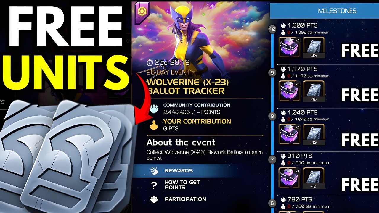 FREE UNITS FOR EVERYONE | HOW TO GET FREE UNITS MCOC | MARVEL CONTEST ...