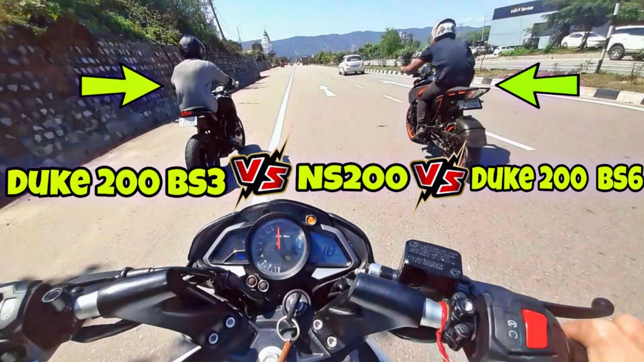 Duke 200 BS3 vs Duke 200 Bs6 vs NS200 Bs6 || Drag Race - YouTube