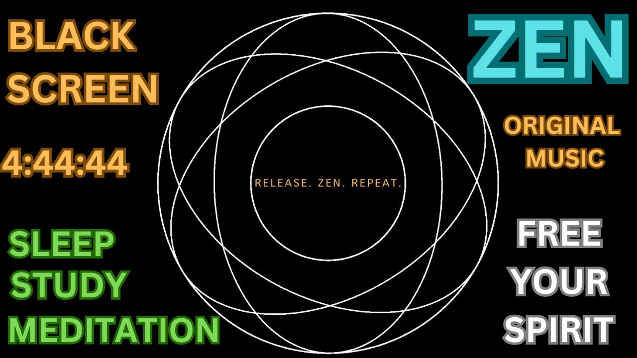 Dark Black Screen Zen Healing Meditation Music For Sleep, Study ...