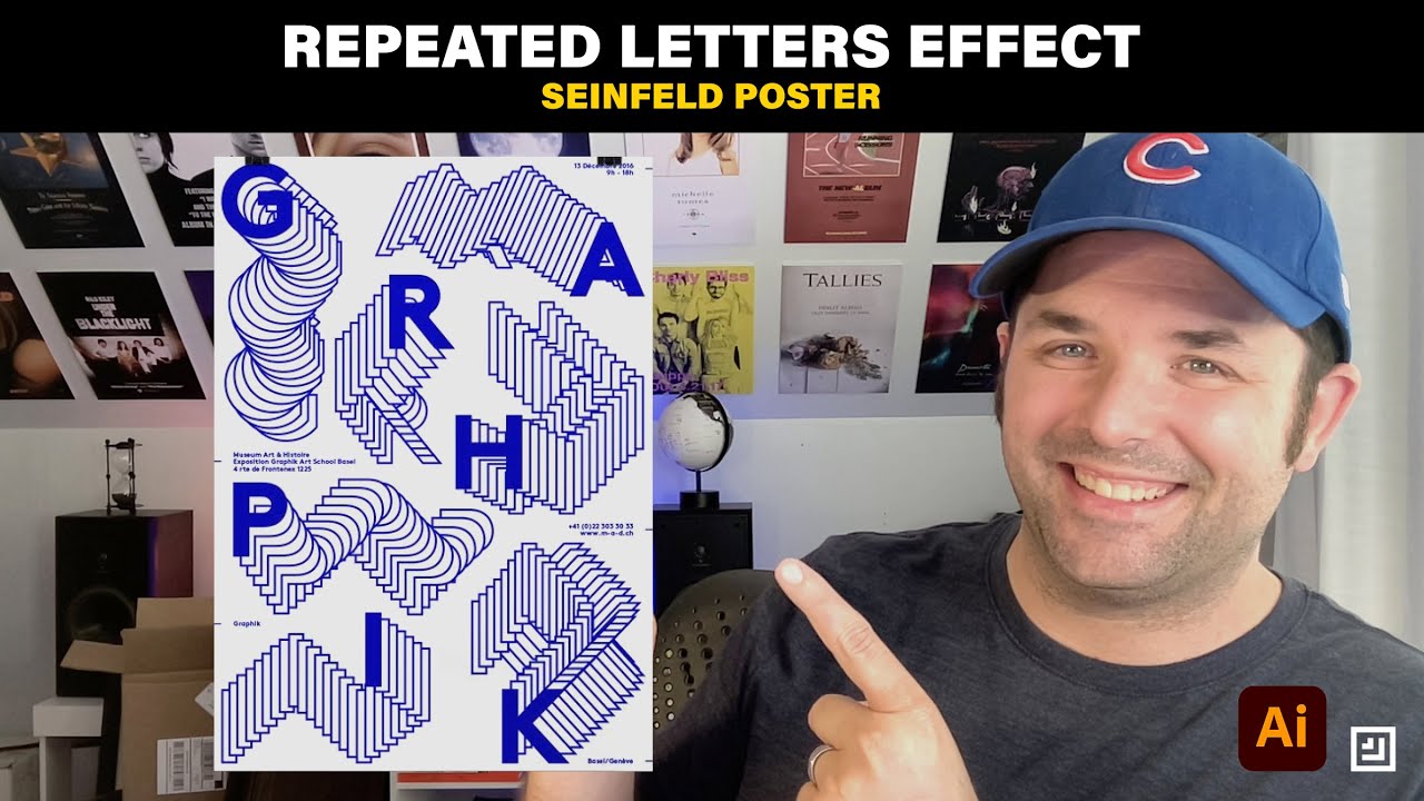 Illustrator - Repeated Letters Effect - Seinfeld Poster - YouTube