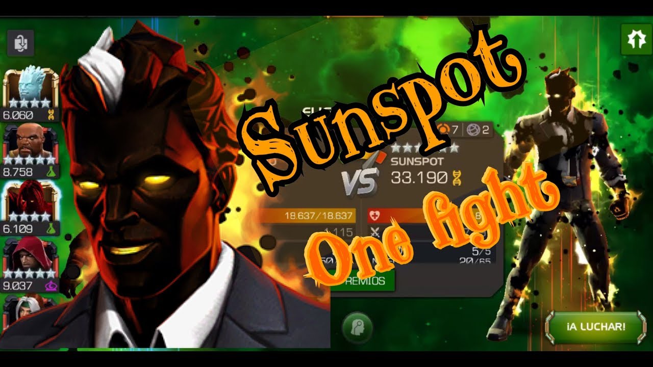 Sunspot One Fight / Mancha Solar una Pelea / Marvel Batalla de ...