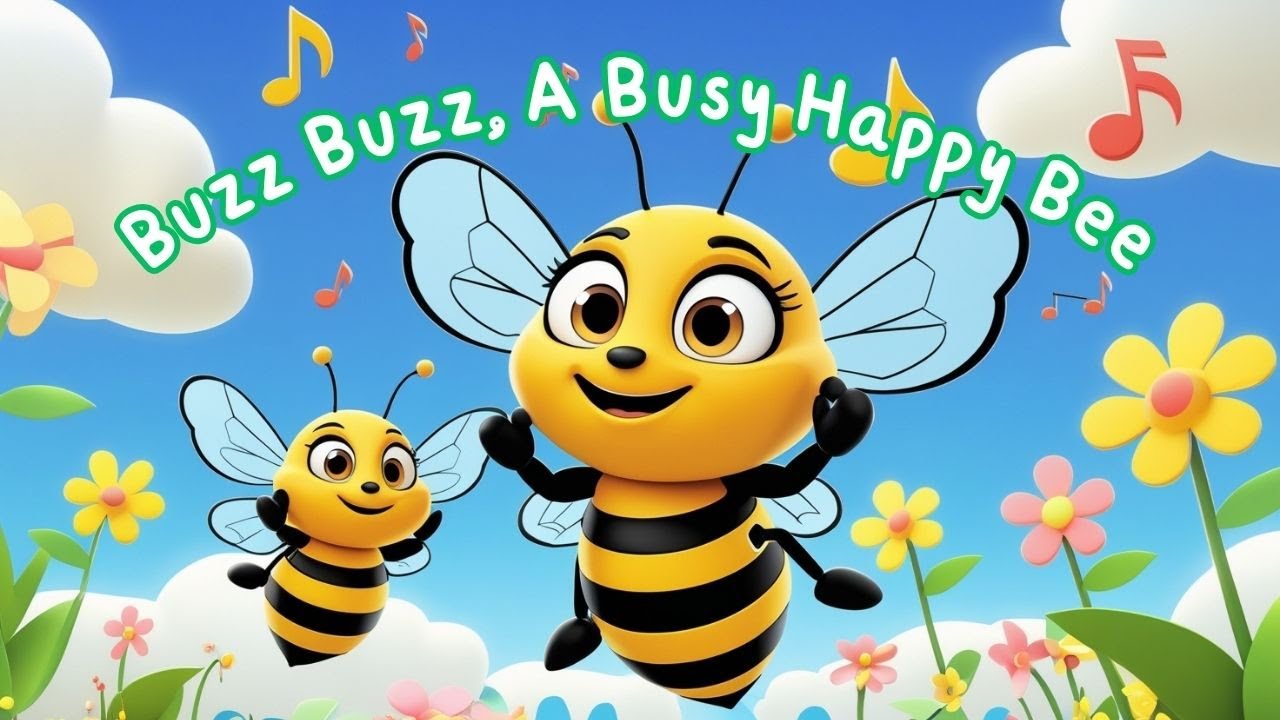Buzz Buzz, A Busy Happy Bee | #bee #beesong #animals #animalsong # ...