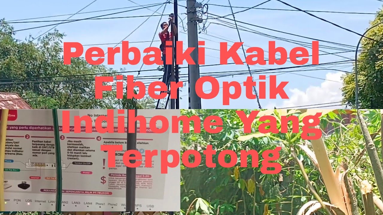 Perbaiki Kabel Fiber Optik Indihome - YouTube