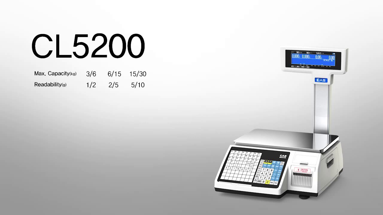 เครื่องชั่งคำนวนราคา ดิจิตอล CL 5200 P - YouTube