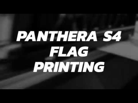 Panthera S4-1.8M Dye Sublimation Printer Printing Direct to Flag - YouTube