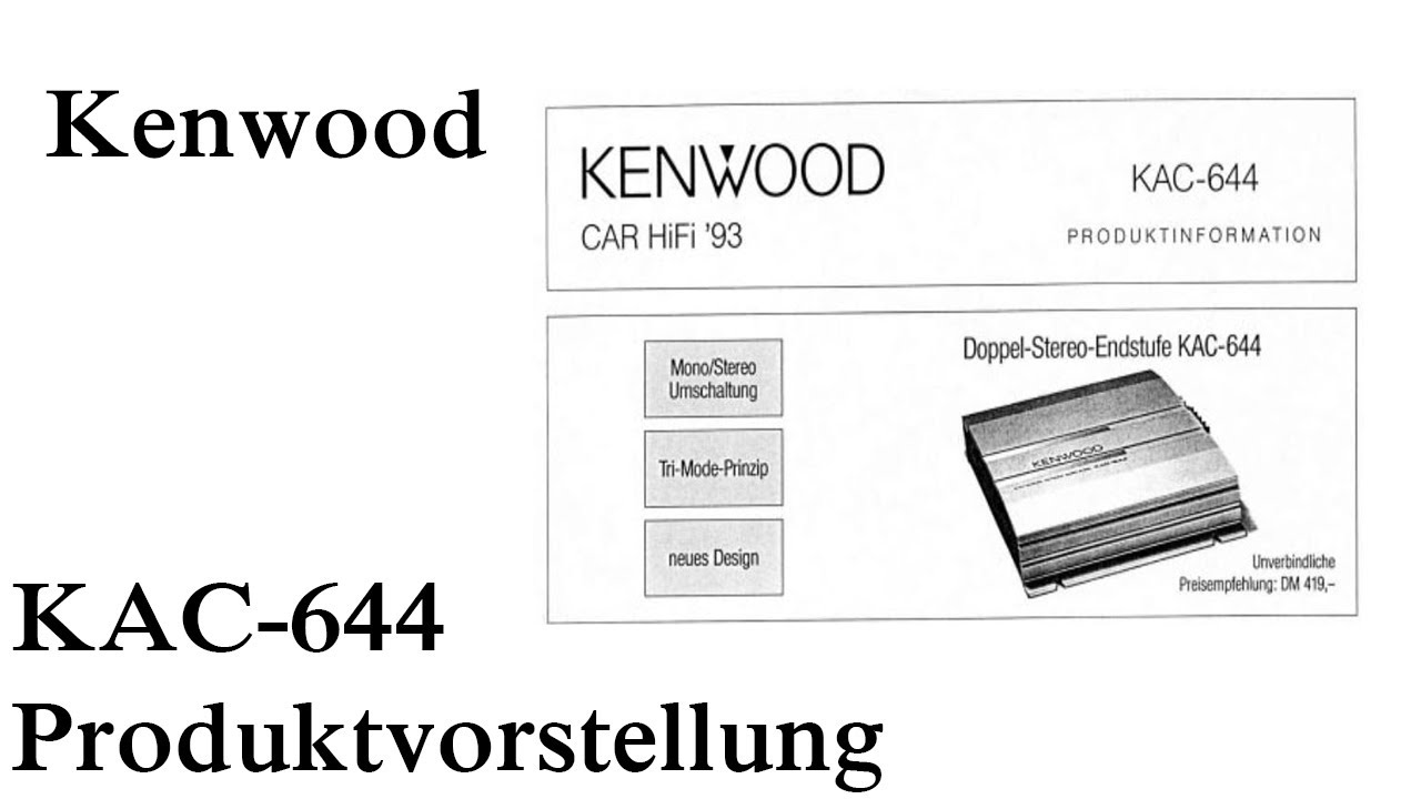 Kenwood KAC-644 4-Kanal Endstufe Oldschool Vintage 1993 ...