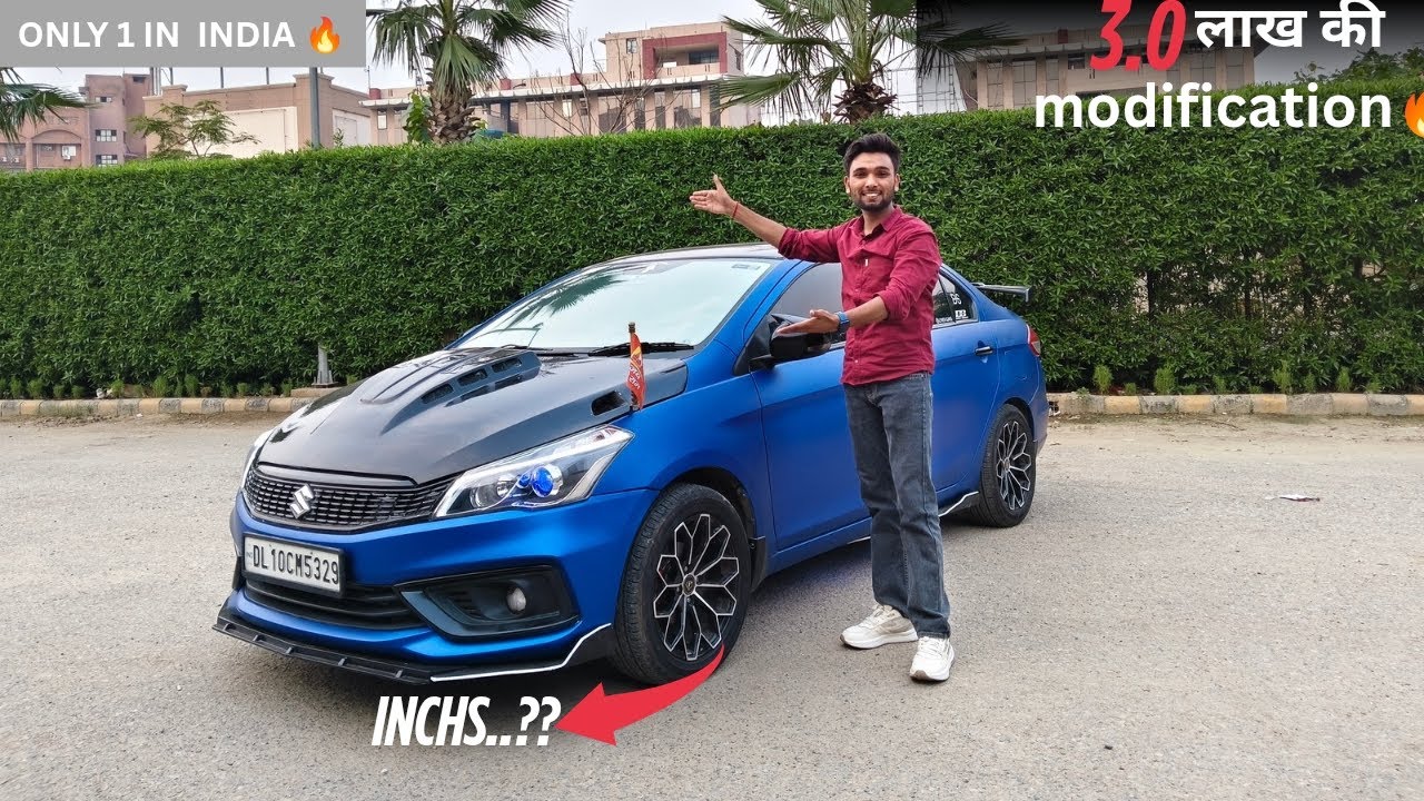 😈 Modified Ciaz में लगवा दिया customise hood 🔥 Z-Black modified ciaz ...
