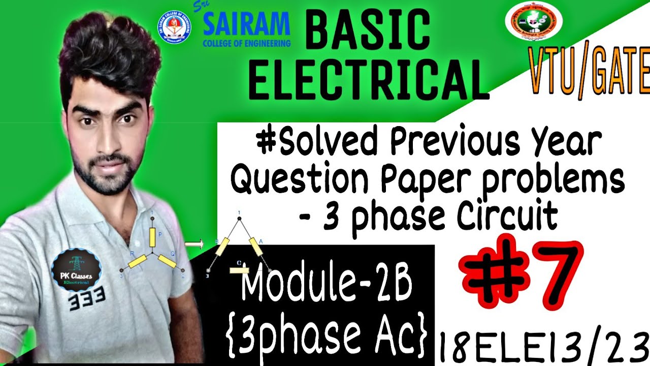 Problems on 3 phase Circuits |Basic Electrical Engineering | VTU|Module 2b - YouTube