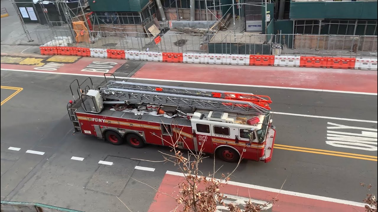 FDNY Ladder 37 (Spare) & Battalion 27 Responding To Different Calls ...