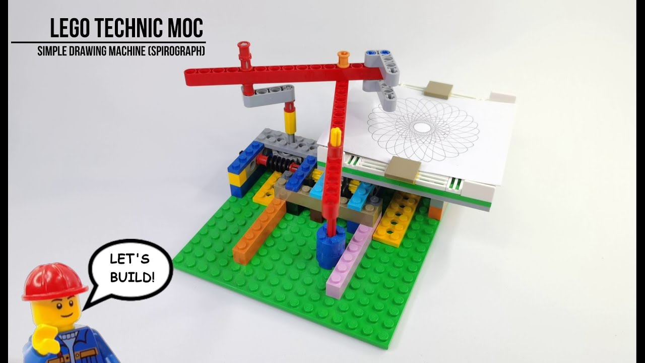 Let's Build LEGO Technic MOC Simple Drawing Machine [Stop Motion and ...
