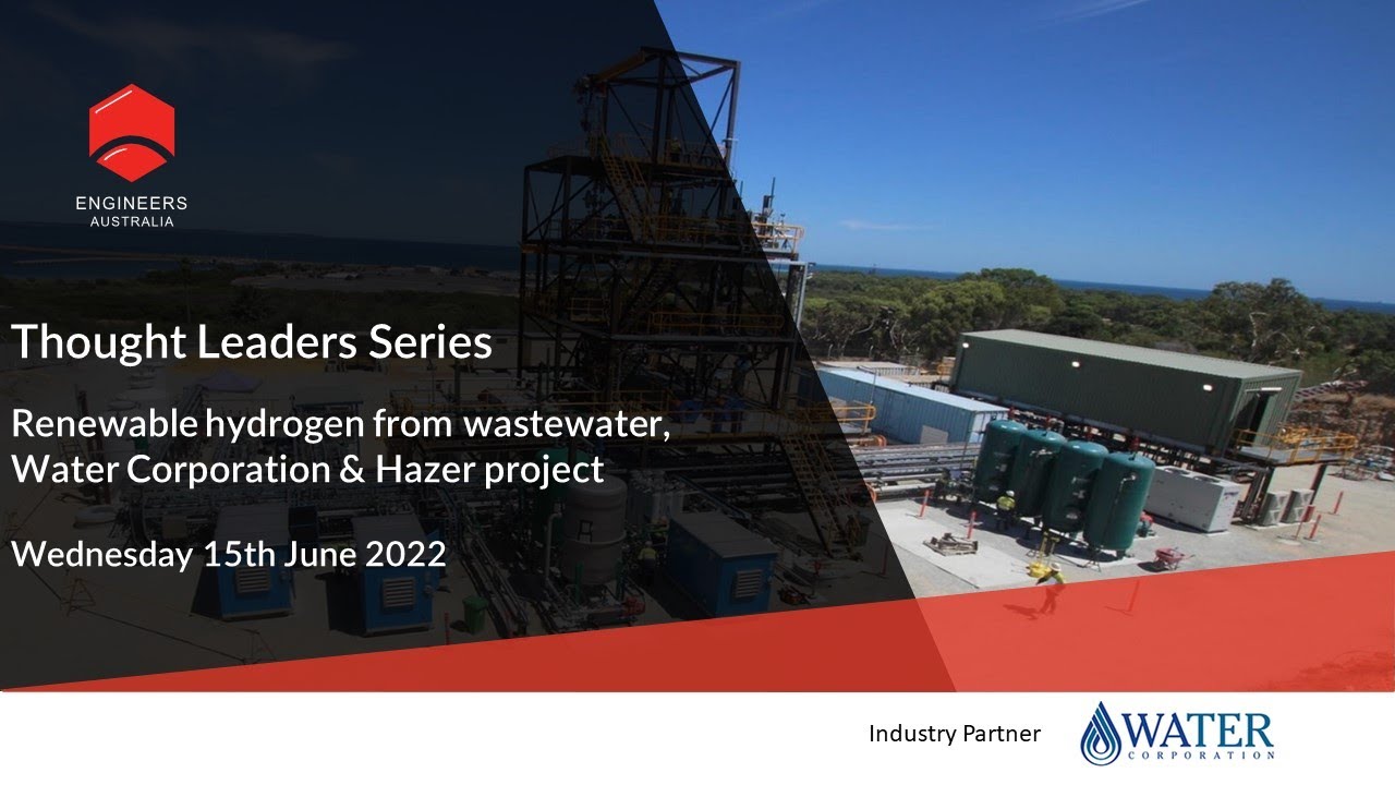 Thought Leaders Series: Renewable hydrogen from wastewater, Water ...