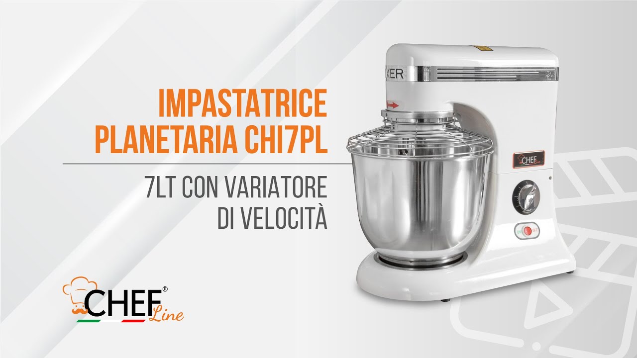 Planetaria professionale 7 litri CHI7PL - Chefline - YouTube