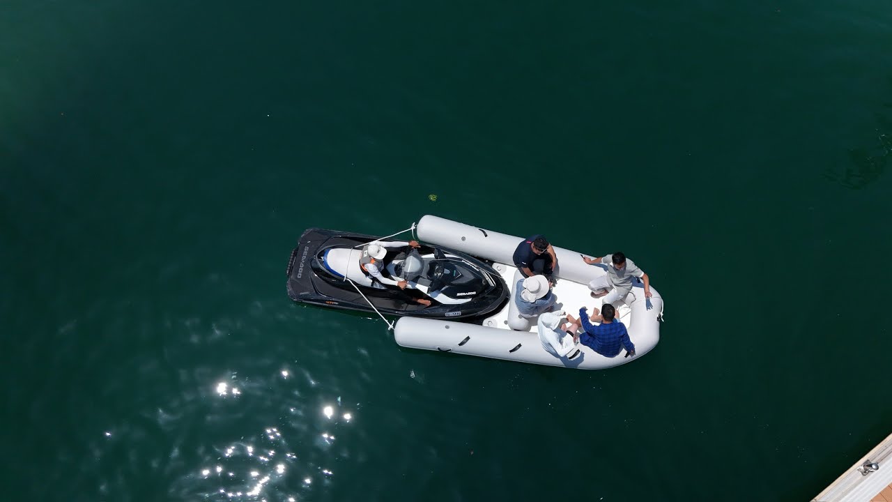 Transform Your Jet Ski into a Yacht—Inflatable Combo Boat - YouTube