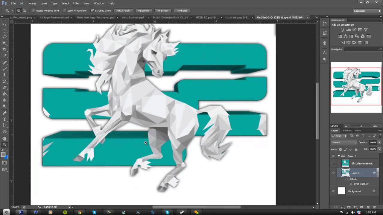 Tutorial: How To Create A Pop Out Logo PSD - Muk - YouTube