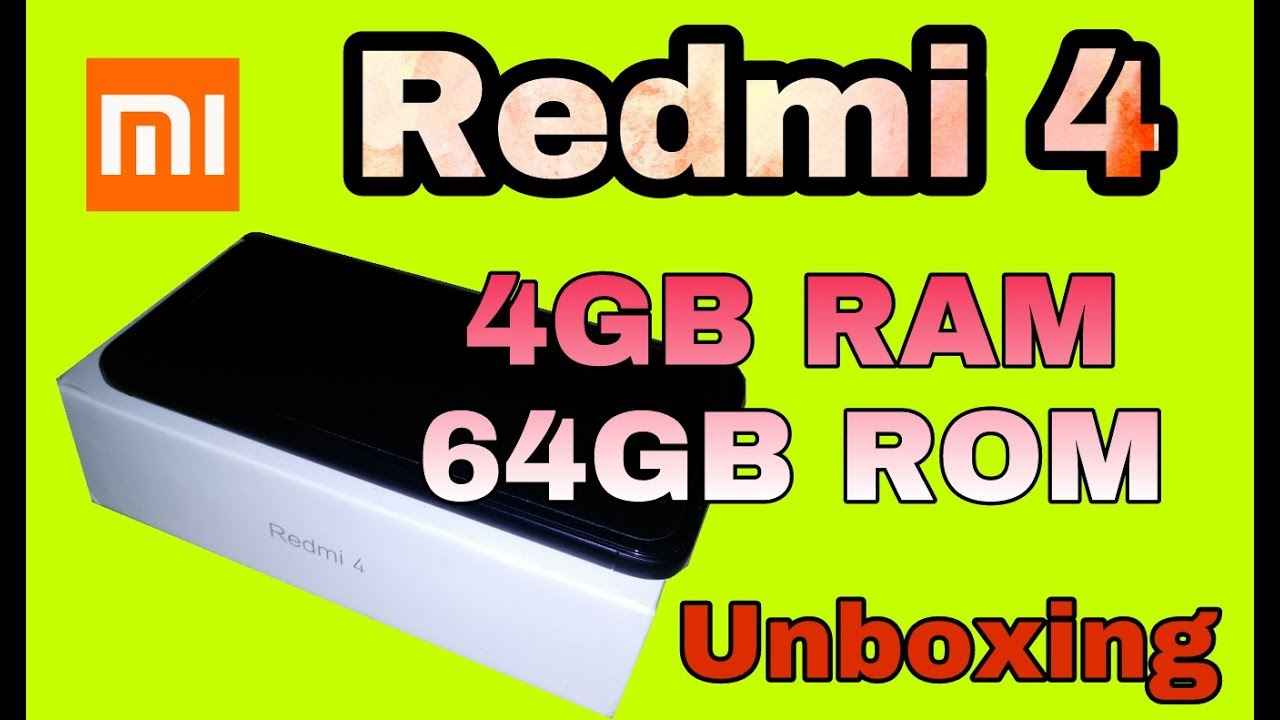Redmi 4 RAM 4gb, ROM 64gb Unboxing only - YouTube
