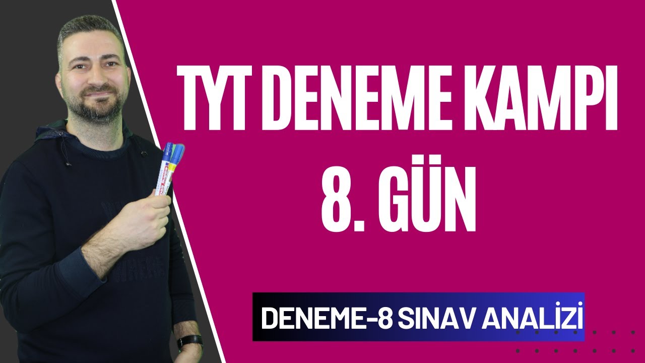 10 GÜNDE DENEME KAMPI/ 8. GÜN /DENEME-8/ SINAV ANALİZİ - YouTube