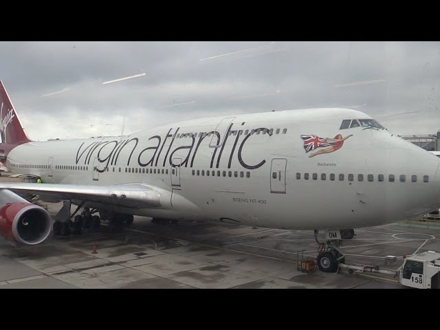 Virgin Atlantic Boeing 747 400 Arriving At London Gatwick Airport