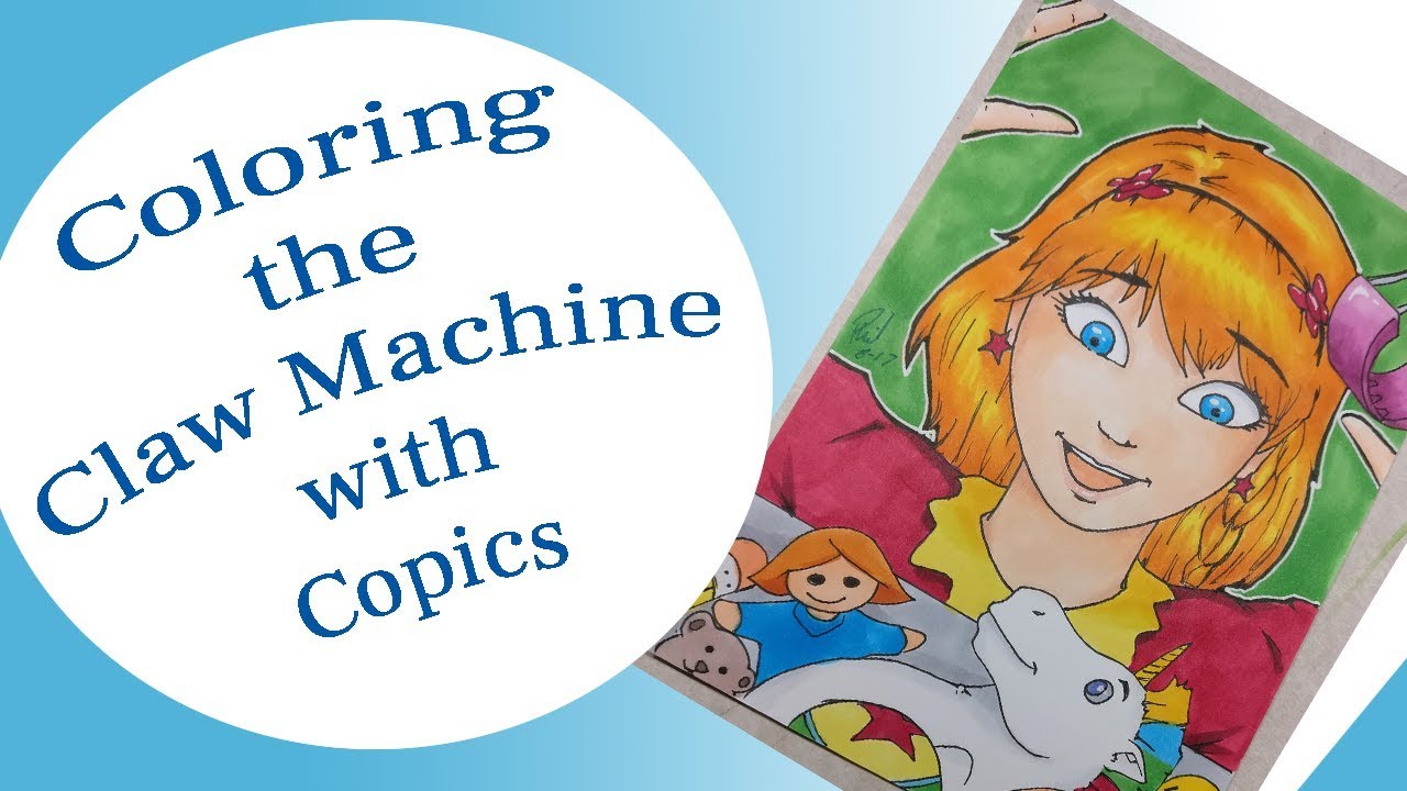 Claw Machine coloring with Copic Markers - YouTube
