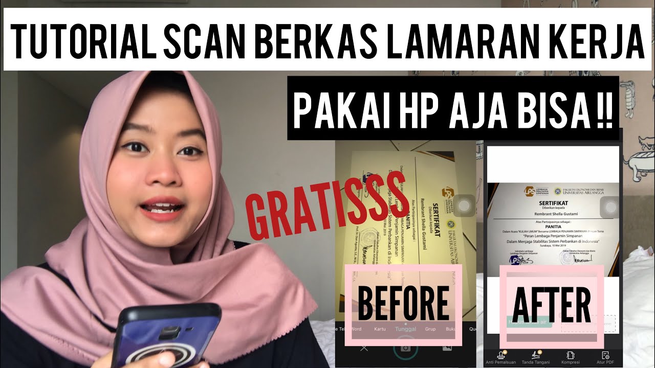 CARA SCAN DOKUMEN / BERKAS LAMARAN KERJA DENGAN HP || Gratis dan ...