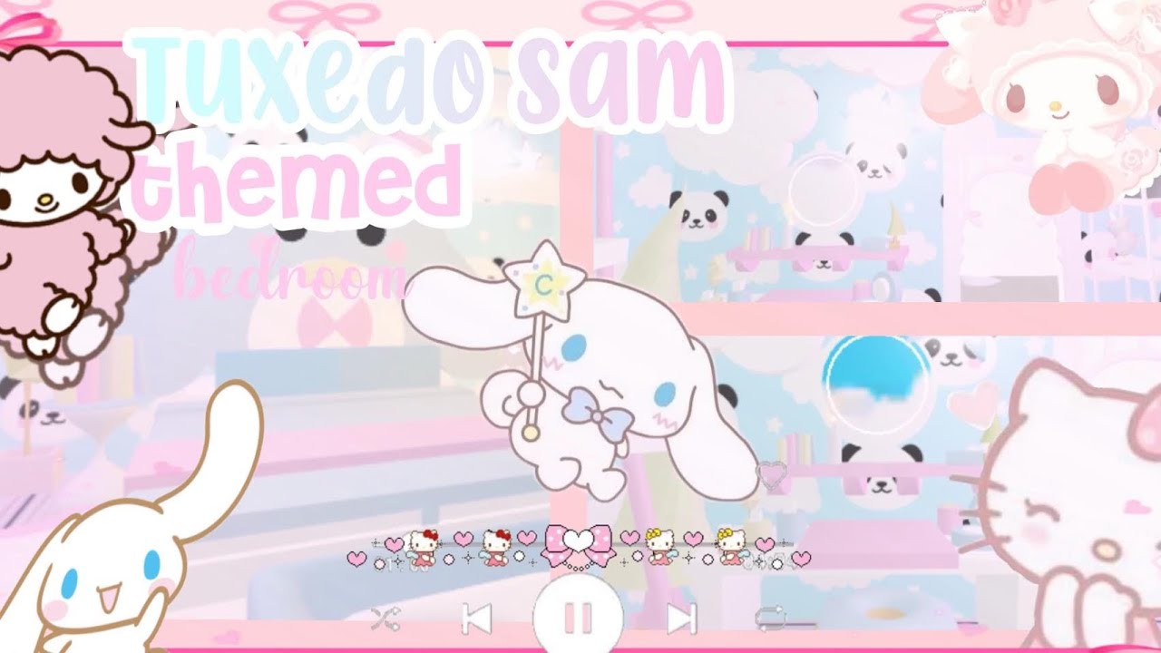 tuxedo sam themed bedroom- adopt me speedbuild.- 🍦 - YouTube