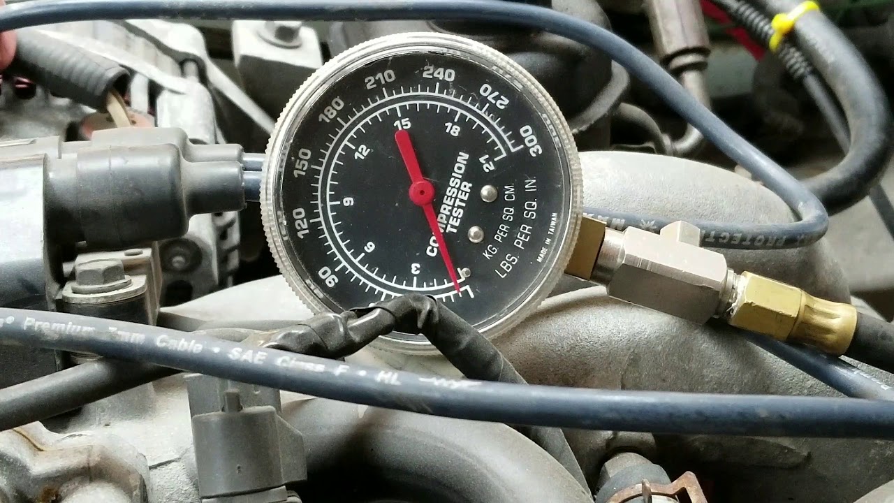 Subaru frankenmotor compression test result - YouTube