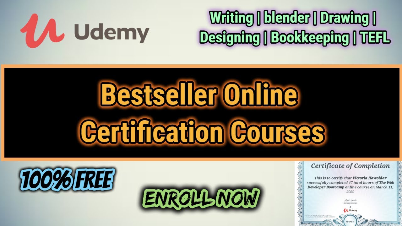 UDEMY Courses with CERTIFICATE for Free ! || Designing courses - YouTube