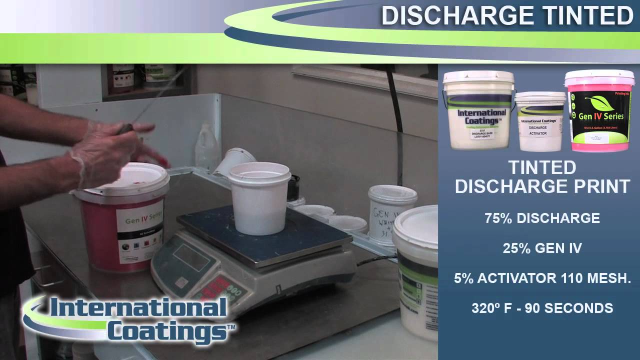 Tinted Discharge Screen Print - YouTube