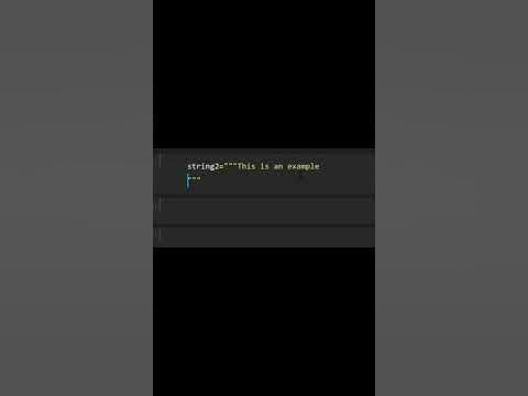 Python: Multiline String #shorts - YouTube