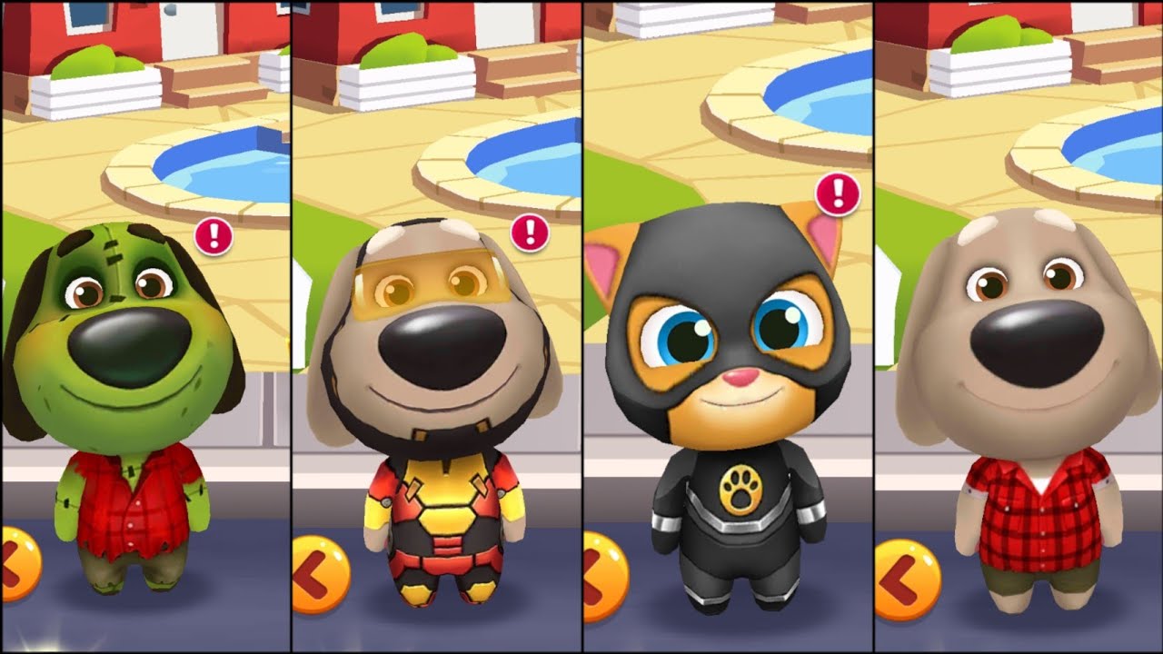 Talking Tom Gold Run - Talking Ben, Super Ginger, Iron Ben & Zombie Ben ...