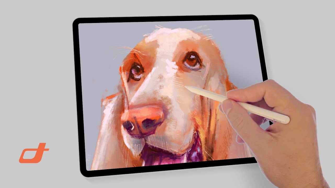 Digital Art Showcase: Creating a Dog Drawing on iPad with Procreate ...