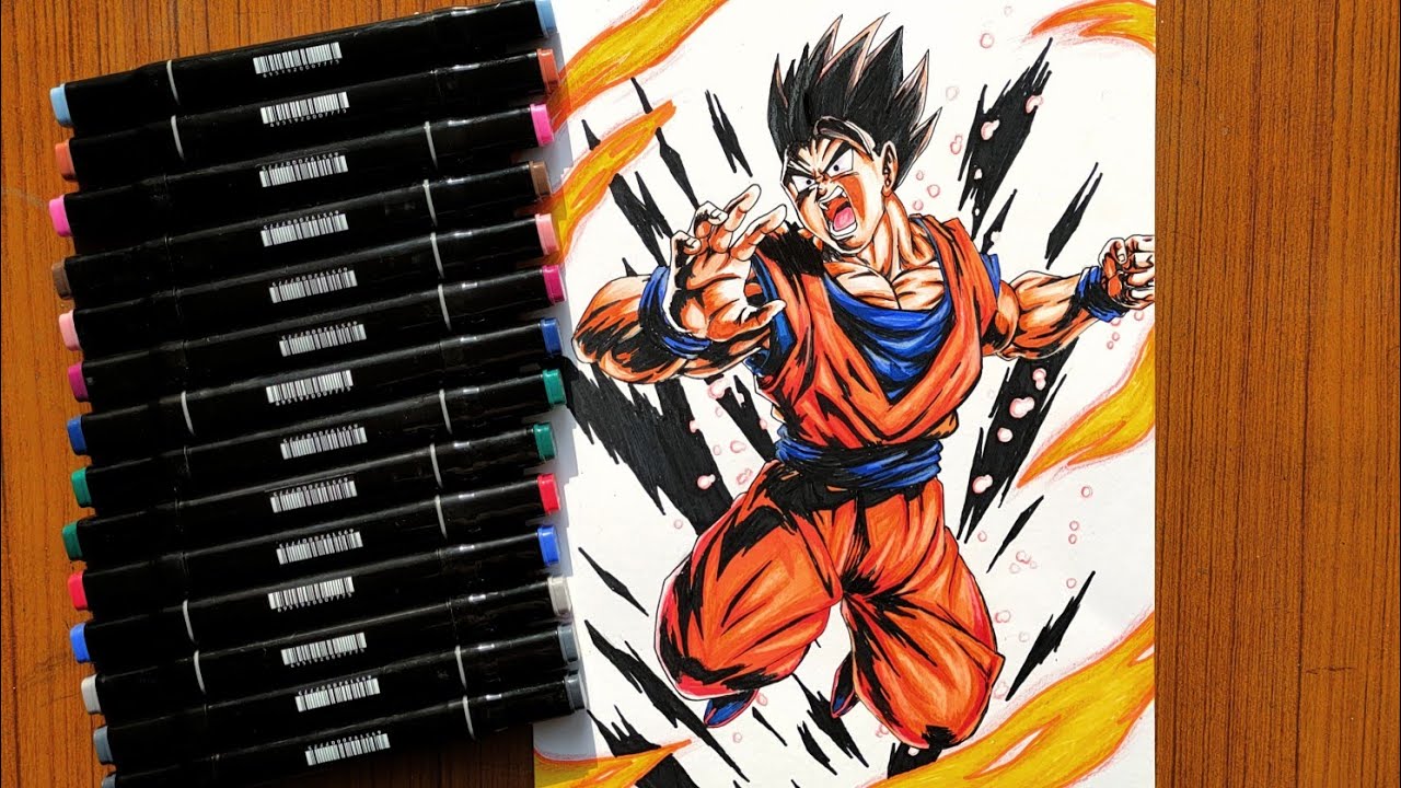 Drawing Gohan (Adult) | Timelapse Dragon Ball Super - YouTube