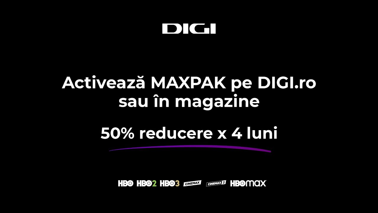 🆕 50% reducere x 4 luni MAXPAK & HBO Max - YouTube