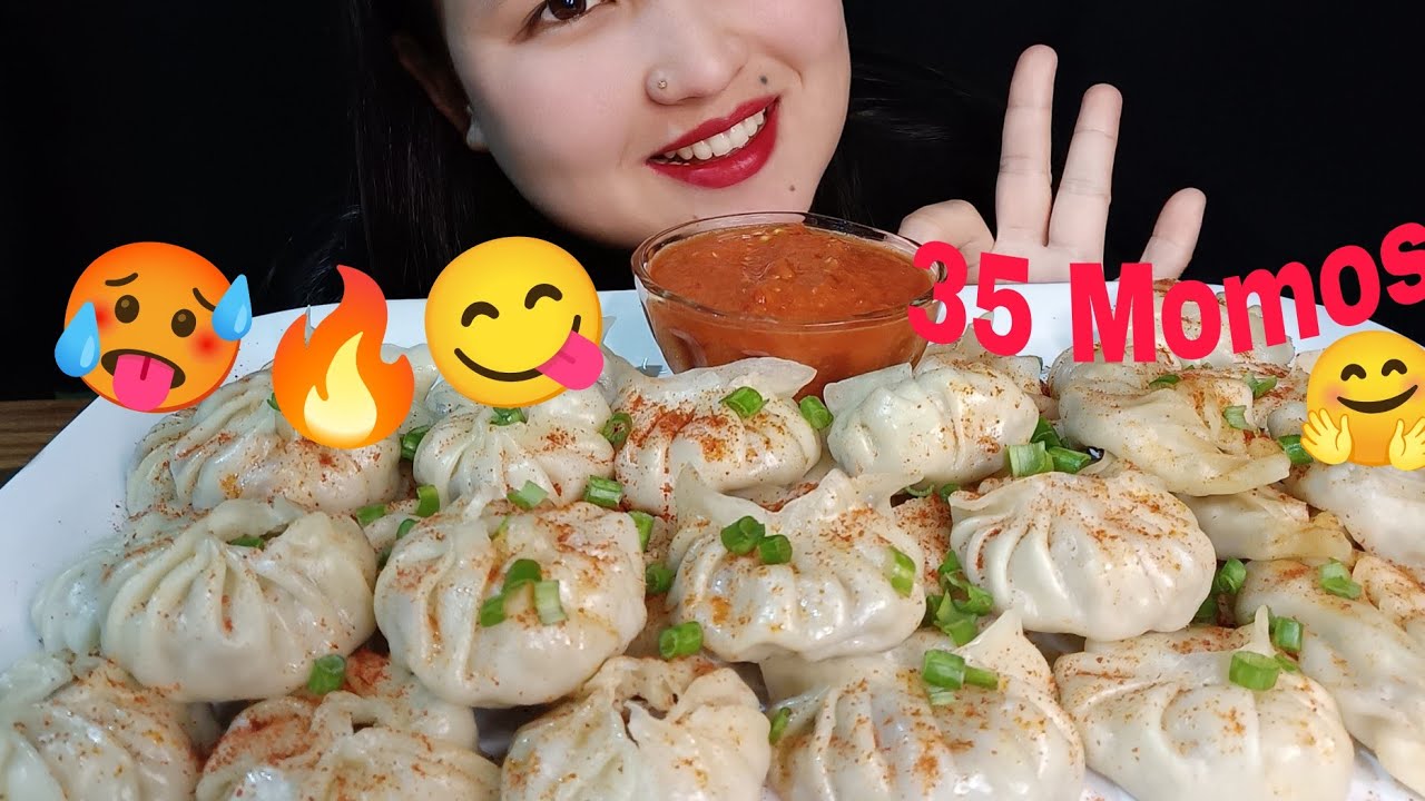 Chicken Momos Eating Show 🥵// Momos Eating //Spicy Chatni #eating # ...