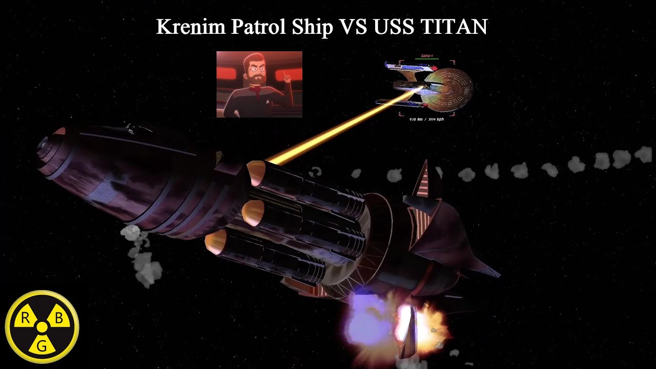 Krenim Patrol Ship VS Will Riker USS TITAN | Star Trek Ship Battle ...