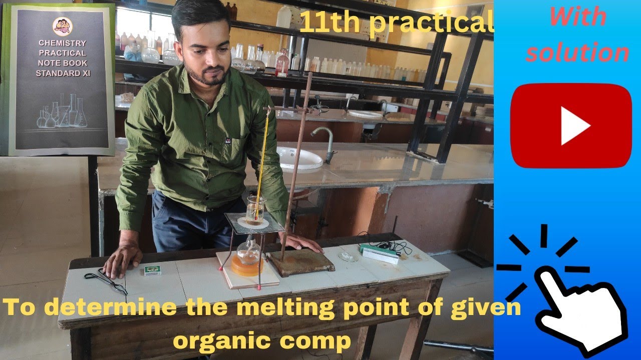 determine the melting point of given organic compound #11thchemistry # ...