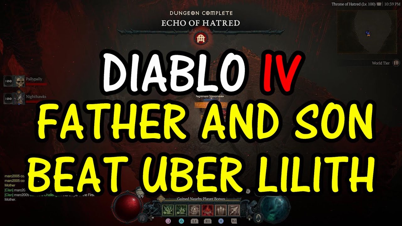 Diablo 4 Father And Son Beat Uber Lilith - YouTube