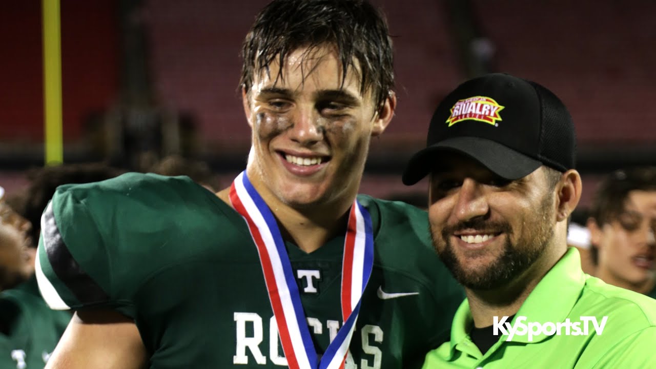 Trinity HS Football Jack Dingle - Pick 6 vs St X & Game MVP - YouTube