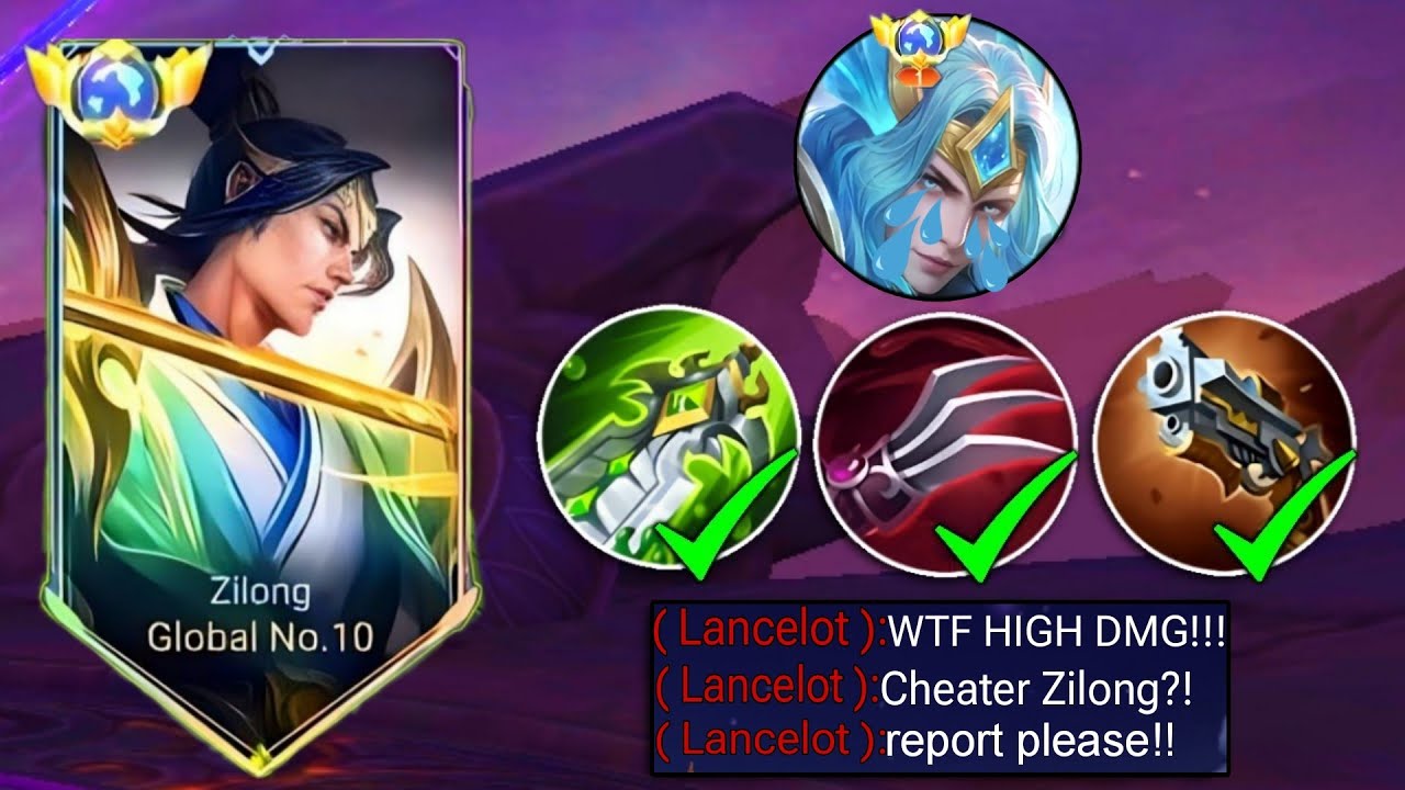 ZILONG FULL HIGH DAMAGE BUILD CAN EASILY DOMINATE LANCELOT IN LATE GAME ...