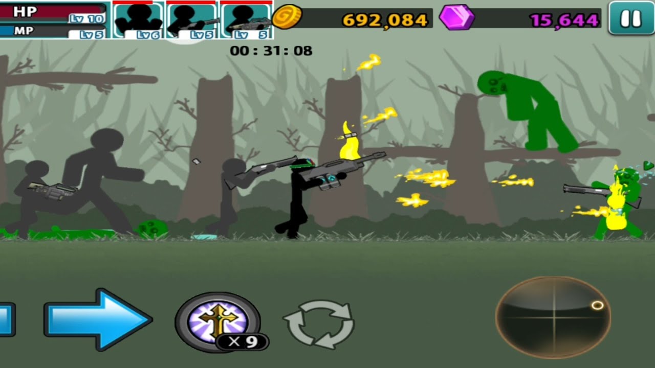 ZOMBIE के साथ की DANGER FIGHTING 😎|| Anger Of Stick 5 Game || Stickman ...