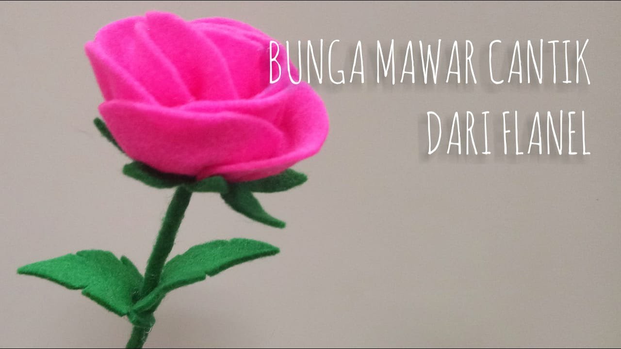 DIY Tutorial, How to Make Felt Rose Flower | Cara Mudah Membuat Bunga ...