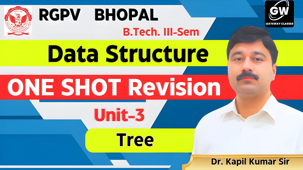DS UNIT- 3 TREE I One Shot Revision I By Dr. Kapil Kumar Sir I Gateway Classes RGPV - YouTube