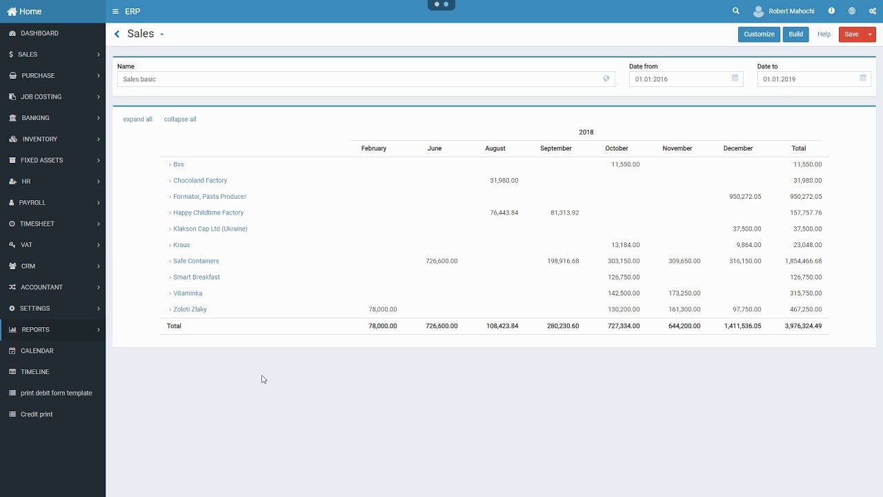 ERP Sales report - YouTube