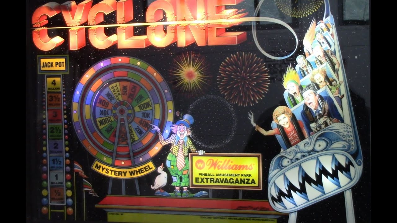 1988 Williams CYCLONE pinball machine - YouTube