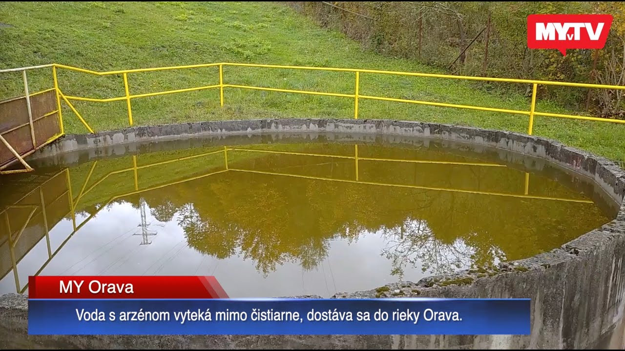 Voda s arzénom vyteká mimo čistiarne, dostáva sa do rieky Orava - YouTube