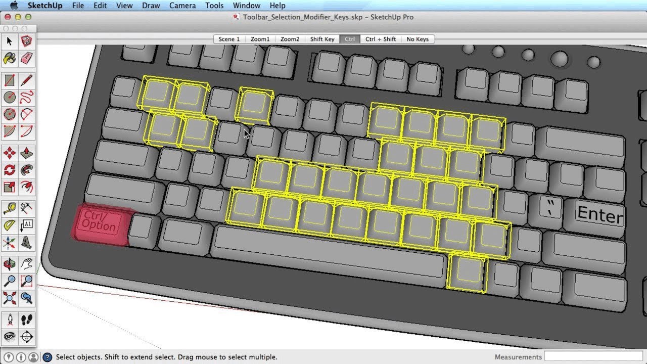 Sketchup Training Series Selection Tool Youtube