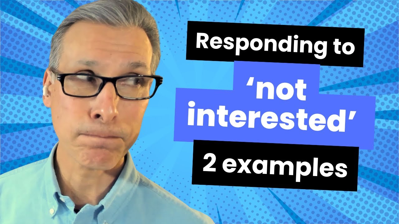 Handling 'not interested' sales objection - two examples - YouTube
