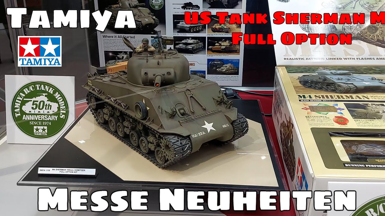 50 Jahre Edition US Panzer Sherman M4 Full Option von Tamiya - YouTube