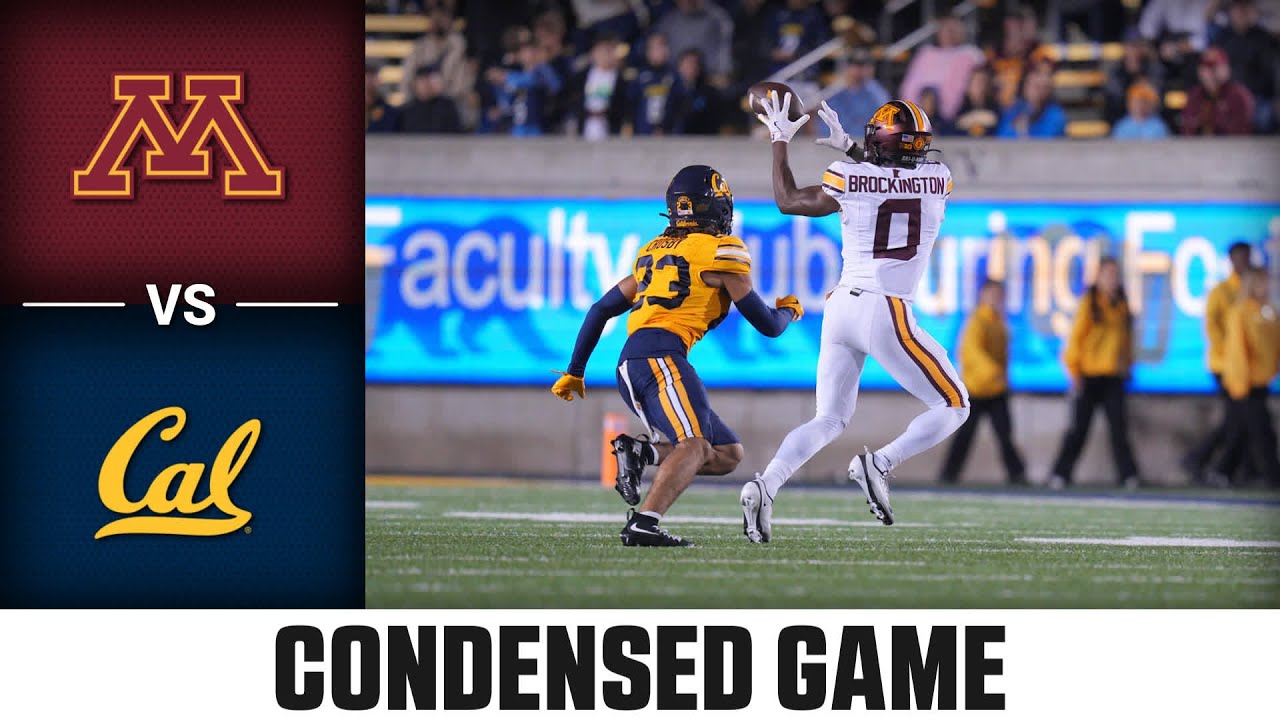 Minnesota vs. Cal Condensed Game | 2025 ACC Football - YouTube