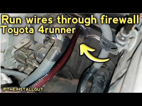 how to run wires through firewall of Toyota 4runner - YouTube
